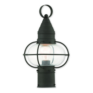 Newburyport Post Lantern, Black, 15" - Beach Style - Post Lights - by ...