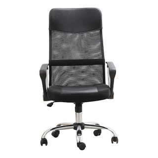 Elegant Decor Script Mesh Office Chair, Black - Contemporary - Office ...