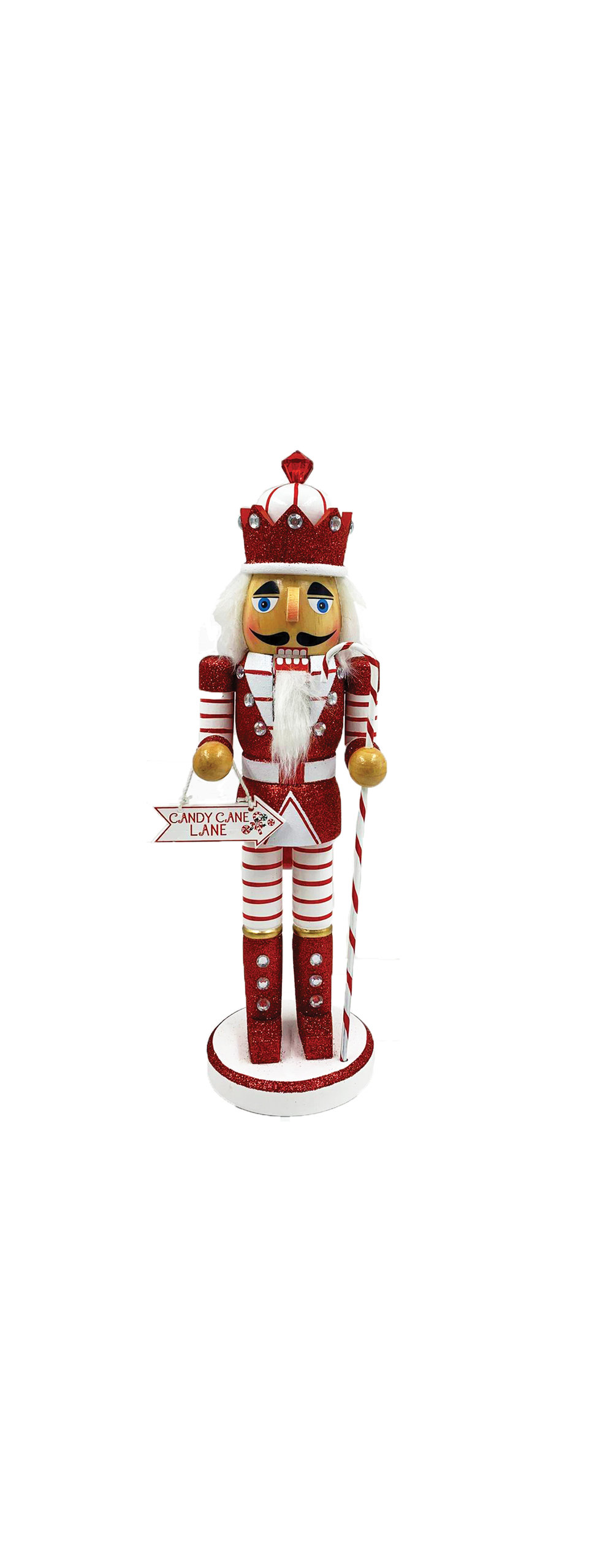 14" Candy Cane King Nutcracker - Contemporary - Holiday Accents And ...