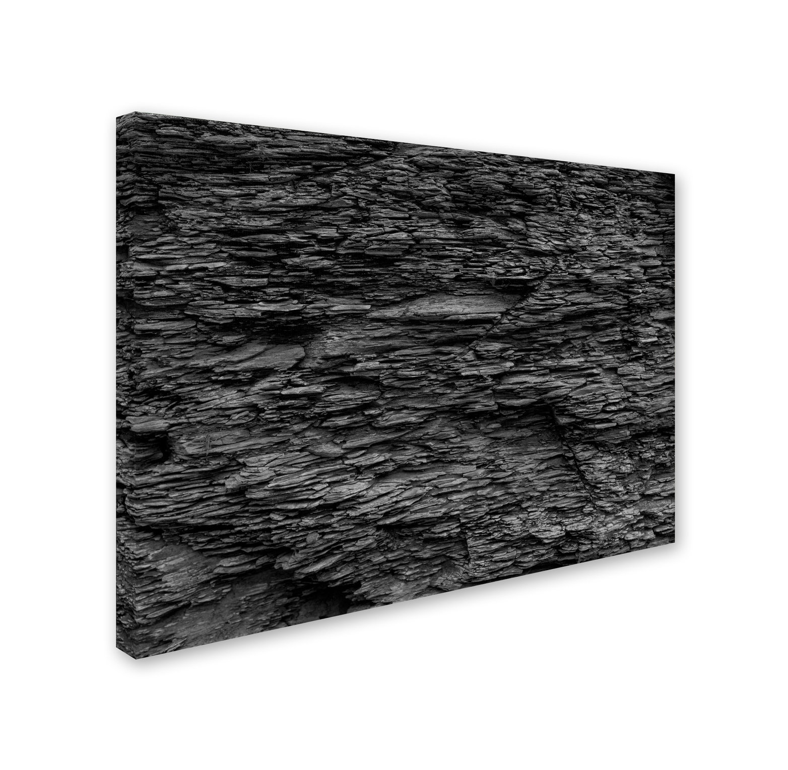 Kurt Shaffer 'Shale Abstract in Black and White' Canvas Art, 35x47 ...