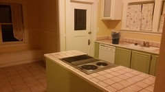 1925 Kitchen: 1" hex tile countertops and undermount sink?