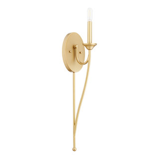 Brooks Transitional Wall Mount, Aged Brass - Transitional - Wall ...