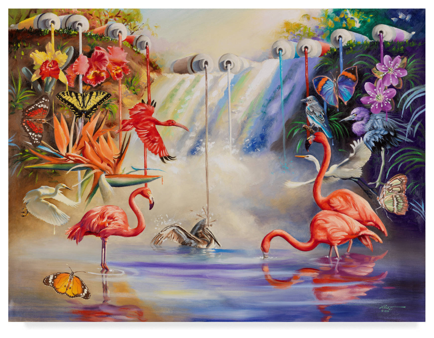 "Creation" by D. Rusty Rust, Canvas Art, 19"x14" - Tropical - Prints ...