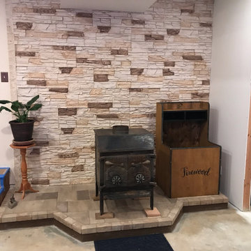 Wood Stove Stone Surround - Photos & Ideas | Houzz