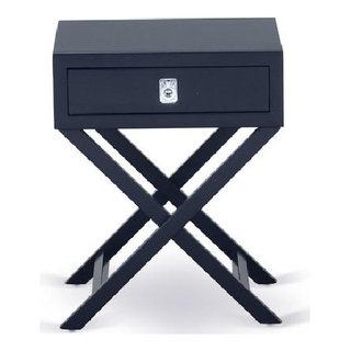 Night Stand Navy Blue, HANE15 - Contemporary - Nightstands And Bedside ...