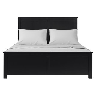 Winston Wooden Platform Bed, Black - Transitional - Panel Beds - by ...