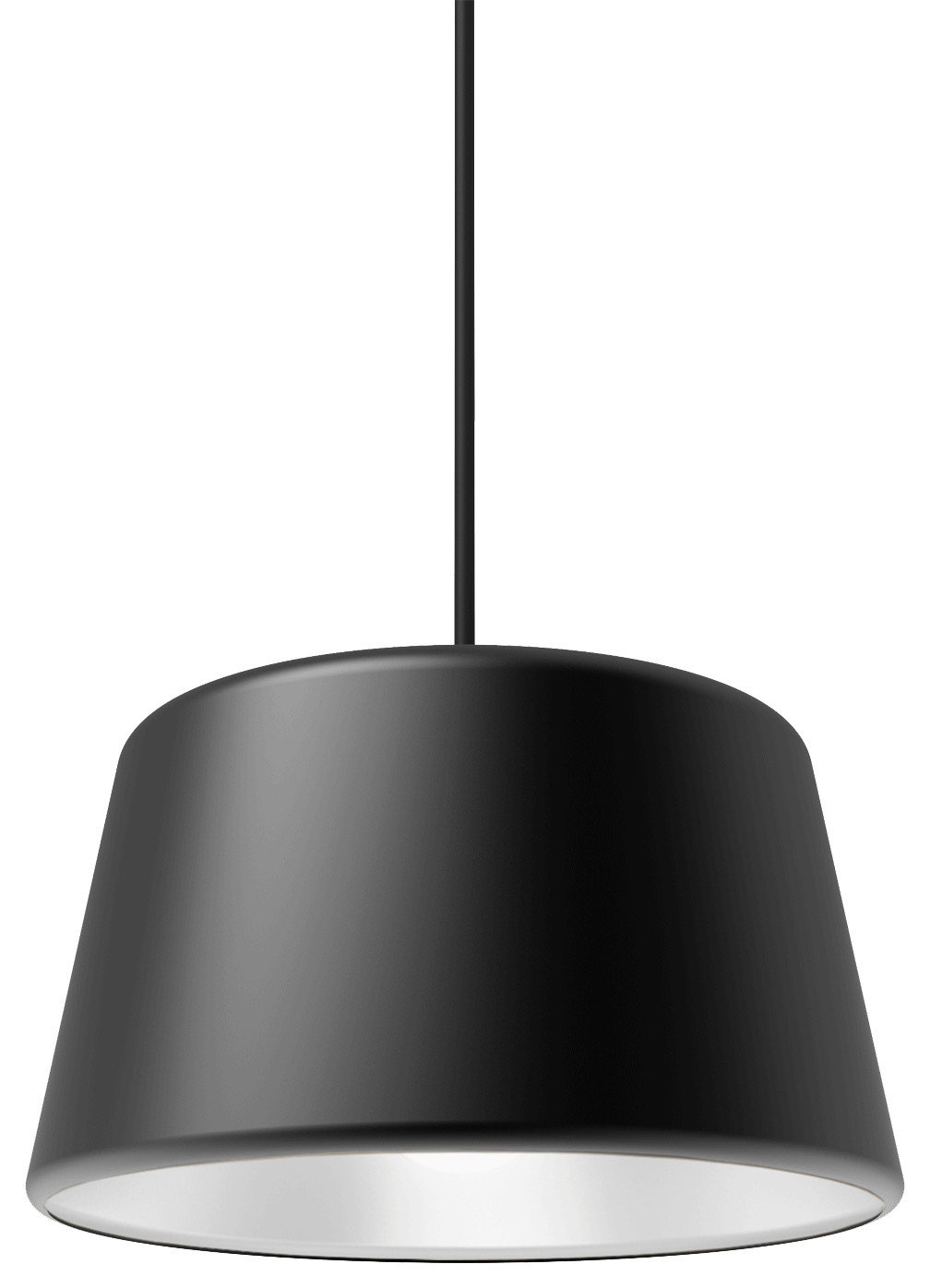Pillbox 10" Pendant - Black w/White Interior - Integrated LED - Modern - Pendant Lighting - by ...