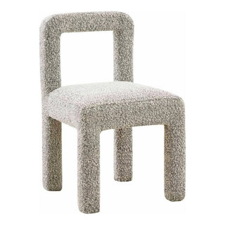 Hazel Gray Boucle Dining Chair - Transitional - Dining Chairs - by ...