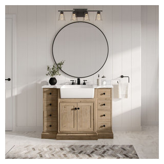 Fermo Bath Vanity, Weathered Fir, 48", Single Sink, Freestanding ...