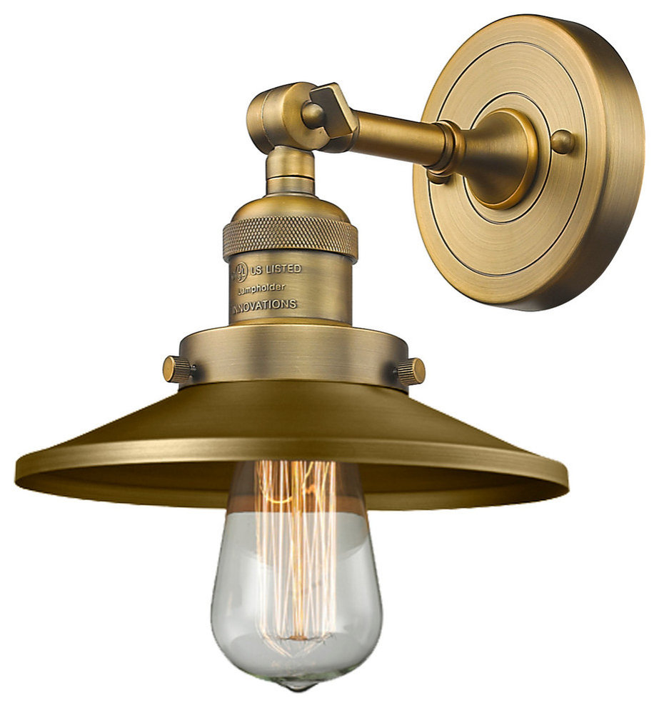 Railroad 1-Light Sconce - Industrial - Wall Sconces - by Innovations ...