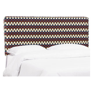 Phoebe Box Seam Headboard, Deco Diamond Rust Gold, Twin - Contemporary ...