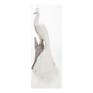 Mark Roberts 2021 Elegant Peacock, White 32'' - Contemporary - Holiday ...