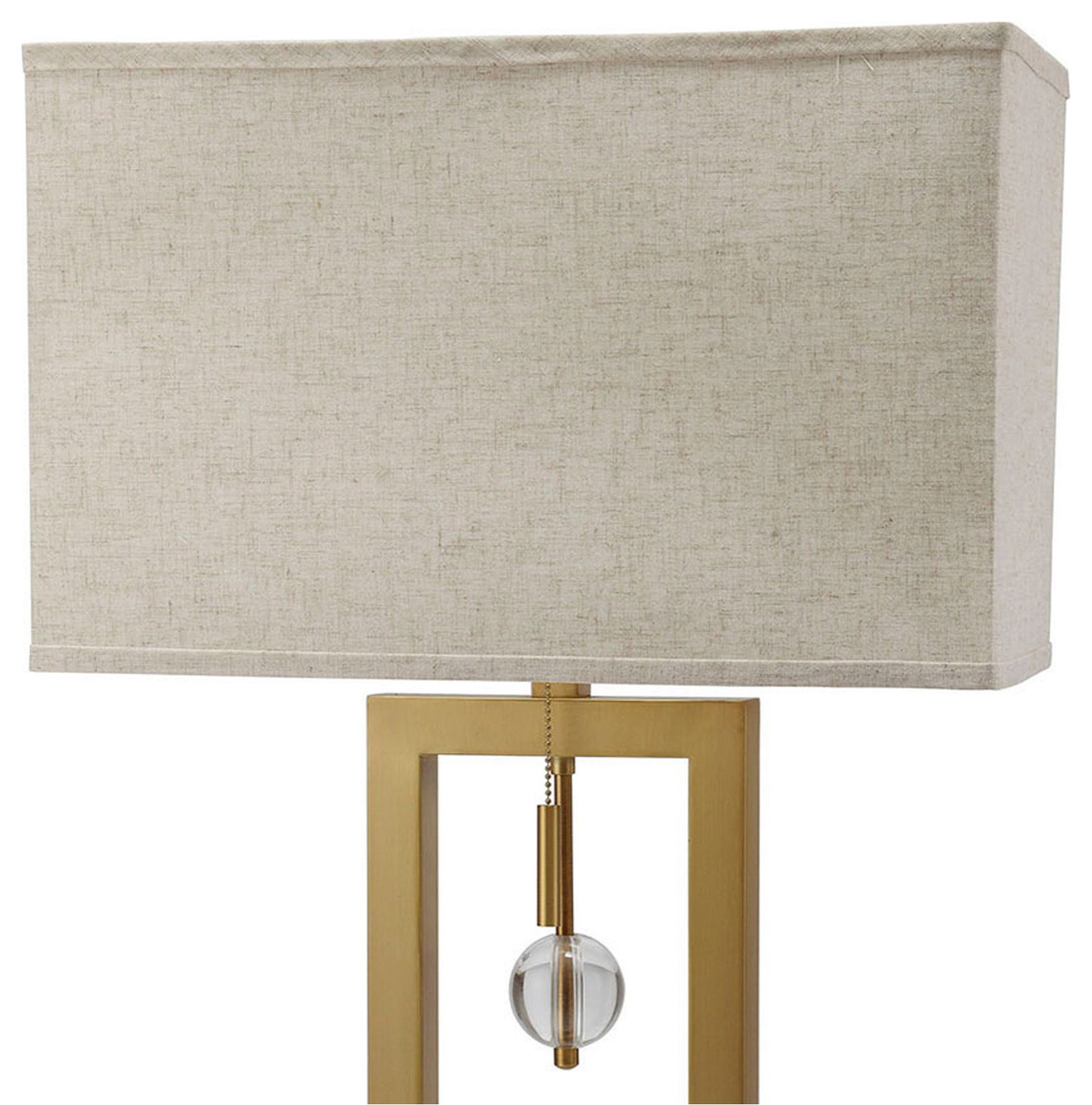 Contemporary Table Lamp with Rectangular Frame Base, Gold and Black ...