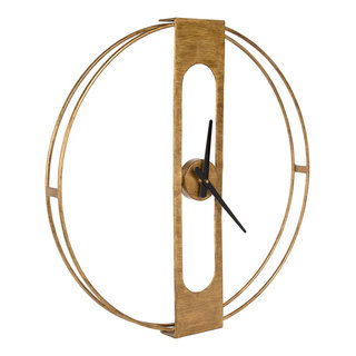 Urgo Numberless Metal Wall Clock, Gold 22 Diameter, 22" Diameter ...