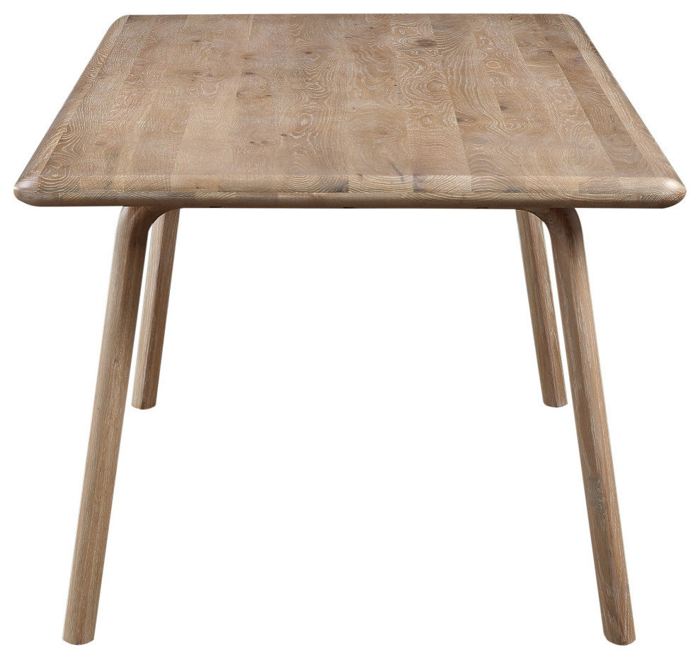 88 Inch Dining Table White Oak Natural Scandinavian - Scandinavian ...