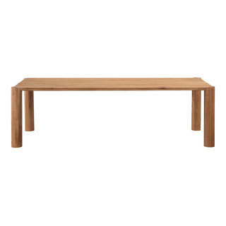 Post Dining Table Large Oak Natural, Large - Transitional - Dining ...