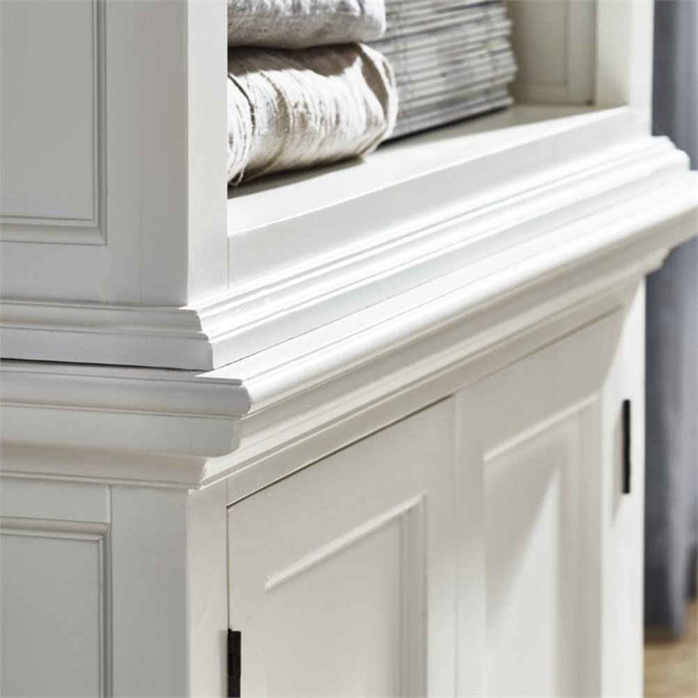 NovaSolo Halifax Triple Bookcase in Pure White, Single - Traditional ...