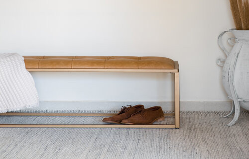 Chadwick Leather Bench - Contemporary - Upholstered Benches - by HOME ...