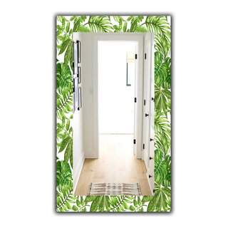 Designart Tropical Mood Foliage 19 Bohemian And Eclectic Frameless Wall ...