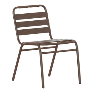 Bronze Slat Back Chair - Transitional - Outdoor Dining Chairs - by ...