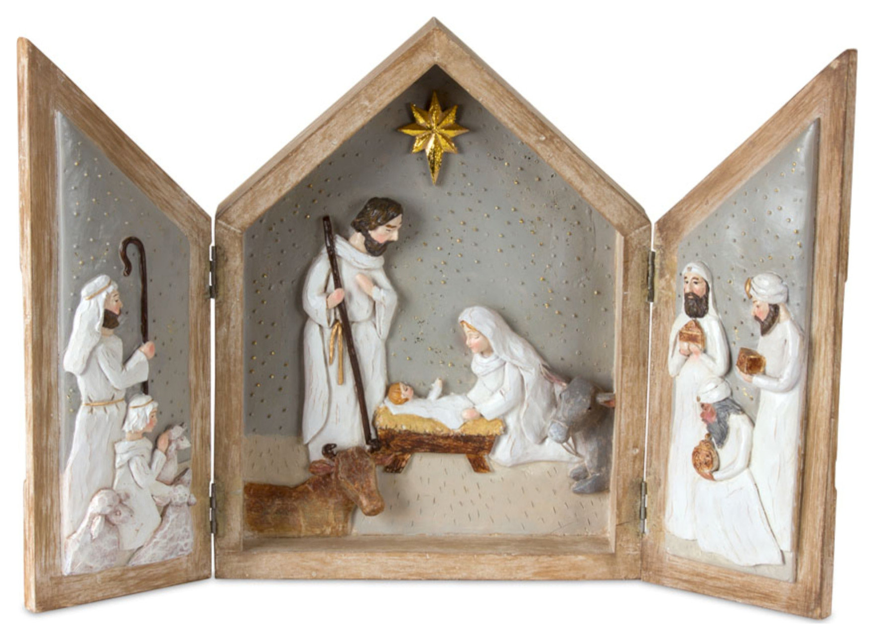 Nativity Box 16"L x 10.5"H Resin - Holiday Accents And Figurines - by ...
