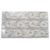 Marble Mosaic Border Listello Insert Tile Agean Sienna 5x14.5 Tumbled ...