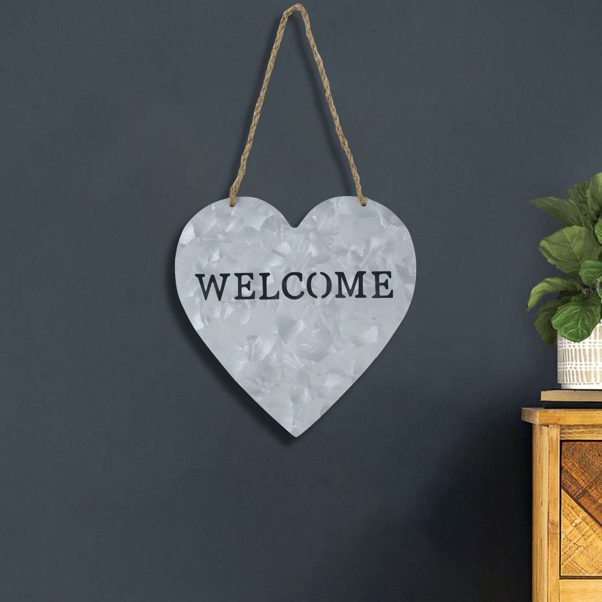 "Welcome" Metal Wall Decor - Traditional - Novelty Signs - by Cheungs ...
