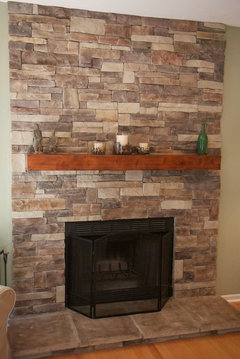 Fireplace remodel: Stone for all or half of wall?