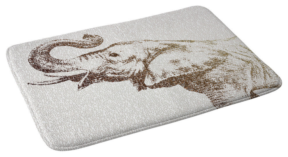 Belle13 The Wisest Elephant Memory Foam Bath Mat, 17"x24 ...