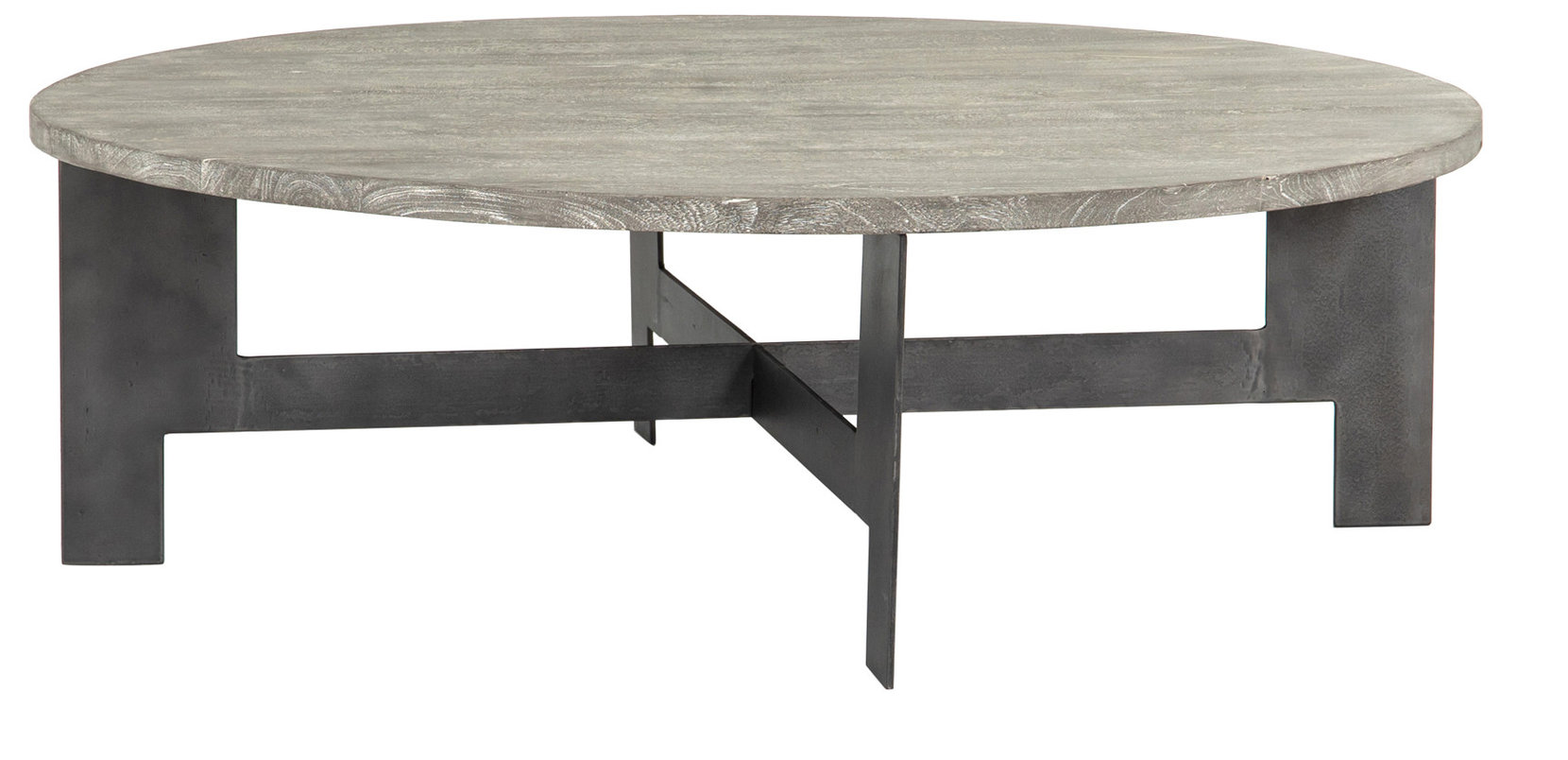 Round Coffee Table With Iron - Transitional - Coffee Tables - by ...