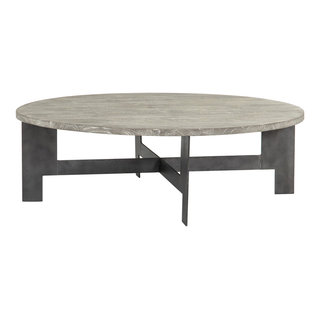 Round Coffee Table With Iron - Transitional - Coffee Tables - by ...