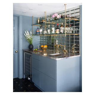 Charlestown Kitchen and Bar Area - Contemporary - Home Bar - Boston ...