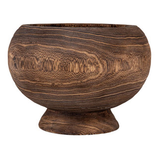 Compact Paulownia Wood Planter, Stained Finish - Rustic - Indoor Pots ...