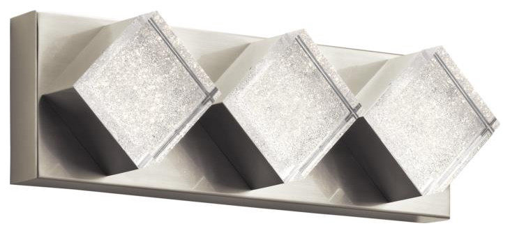 Elan Lighting Gorve 3 Light 17 LED Vanity in Brushed Nickel Finish ...
