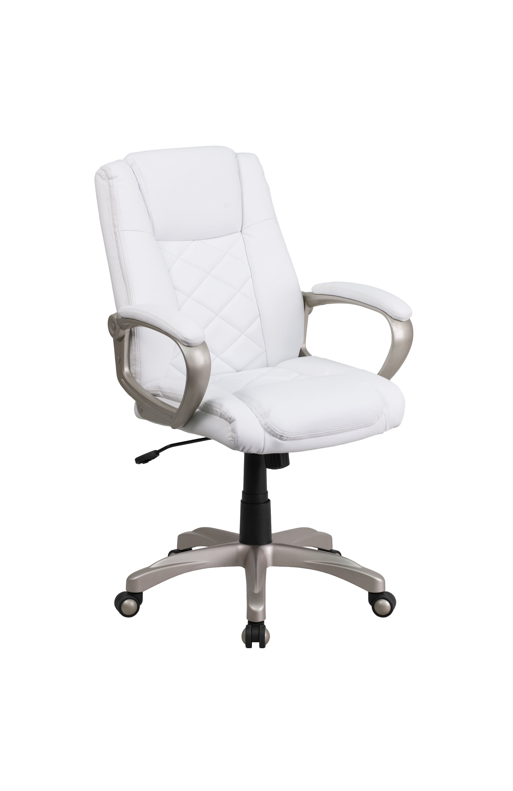 MFO High Back Leather Executive Office Chair with Nylon Base ...