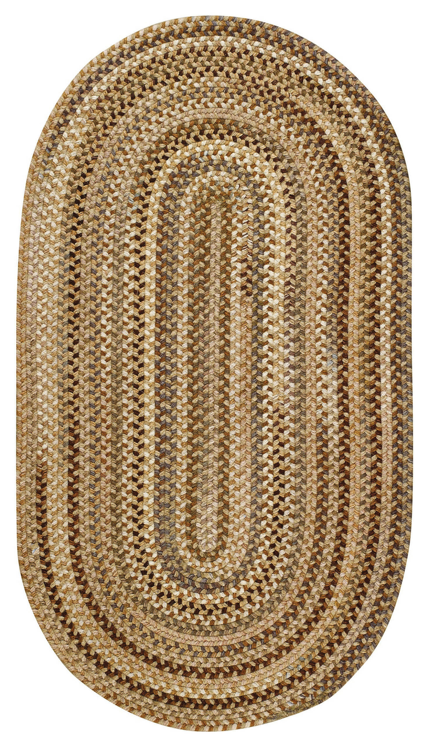 Manchester Braided Oval Rug, Beige Hues, 4'x6' - Contemporary - Area ...