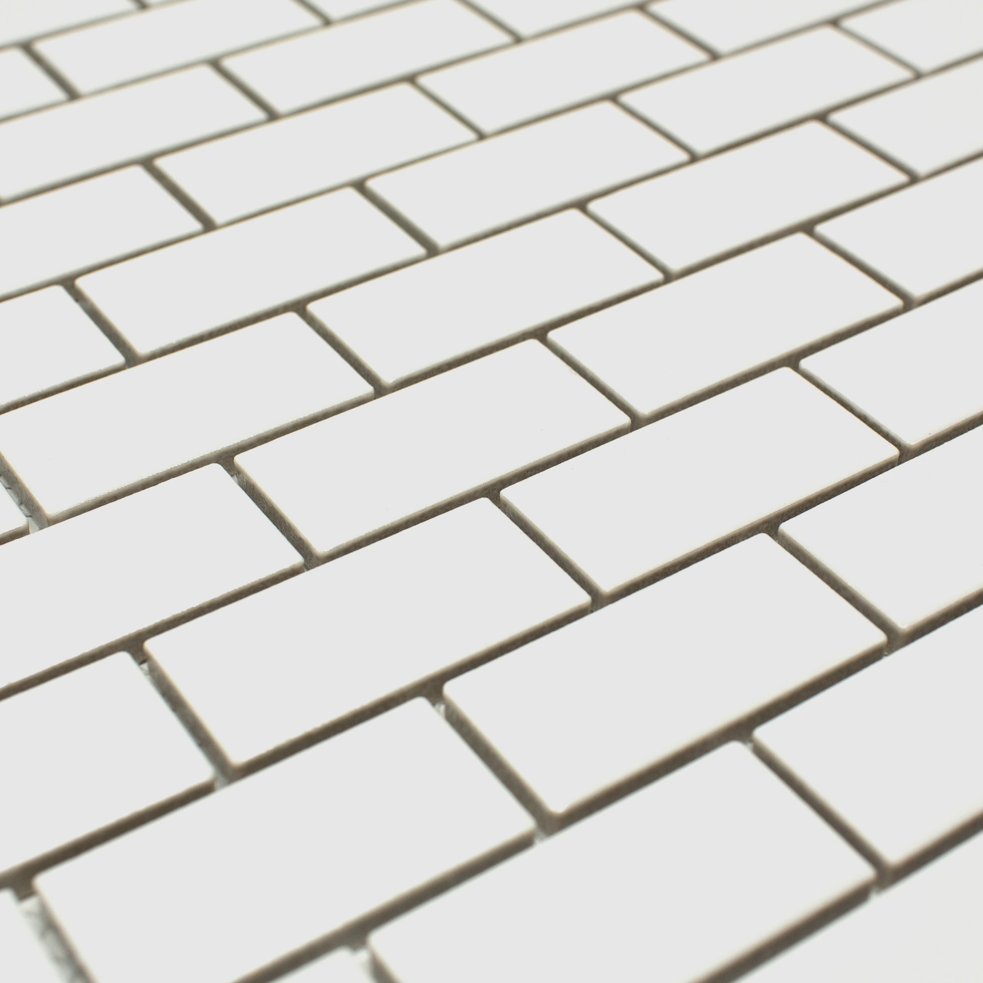 Danielle Porcelain Mosaic Tile Sheet, White, Sample - Contemporary ...