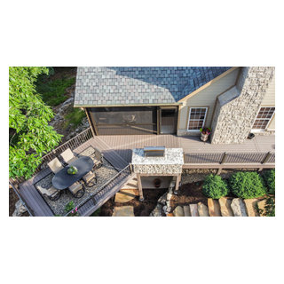 Covered and Open Deck with Grill Area & Screen System - Deck - St Louis ...