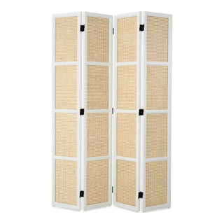 Natural Cane Folding Screen, Eichholtz Bahamas - Tropical - Screens And ...