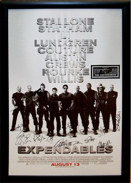 Expendables Signed Movie Poster, Custom Frame - Contemporary - Prints ...