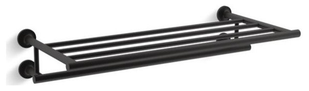 Kohler Purist Hotelier, Matte Black - Transitional - Towel Racks ...
