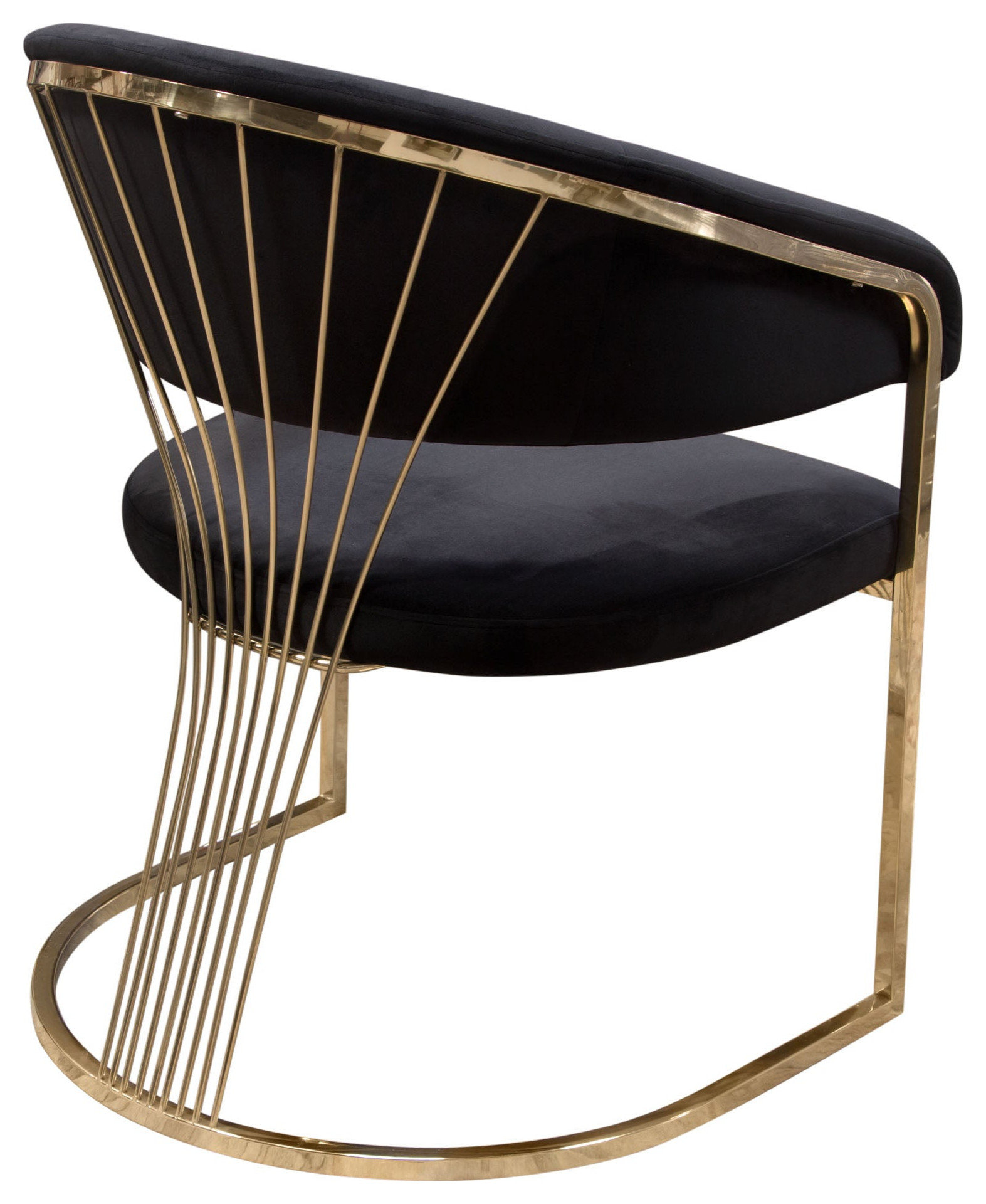 Solstice Dining Chair, Black Velvet - Contemporary - Dining Chairs - by ...
