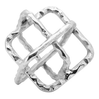 Metal 8" Square Orbs, Silver - Contemporary - Decorative Objects And ...