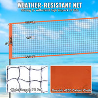 VEVOR 4-Way Volleyball Net Adjustable Volleyball Game Set with Ball ...