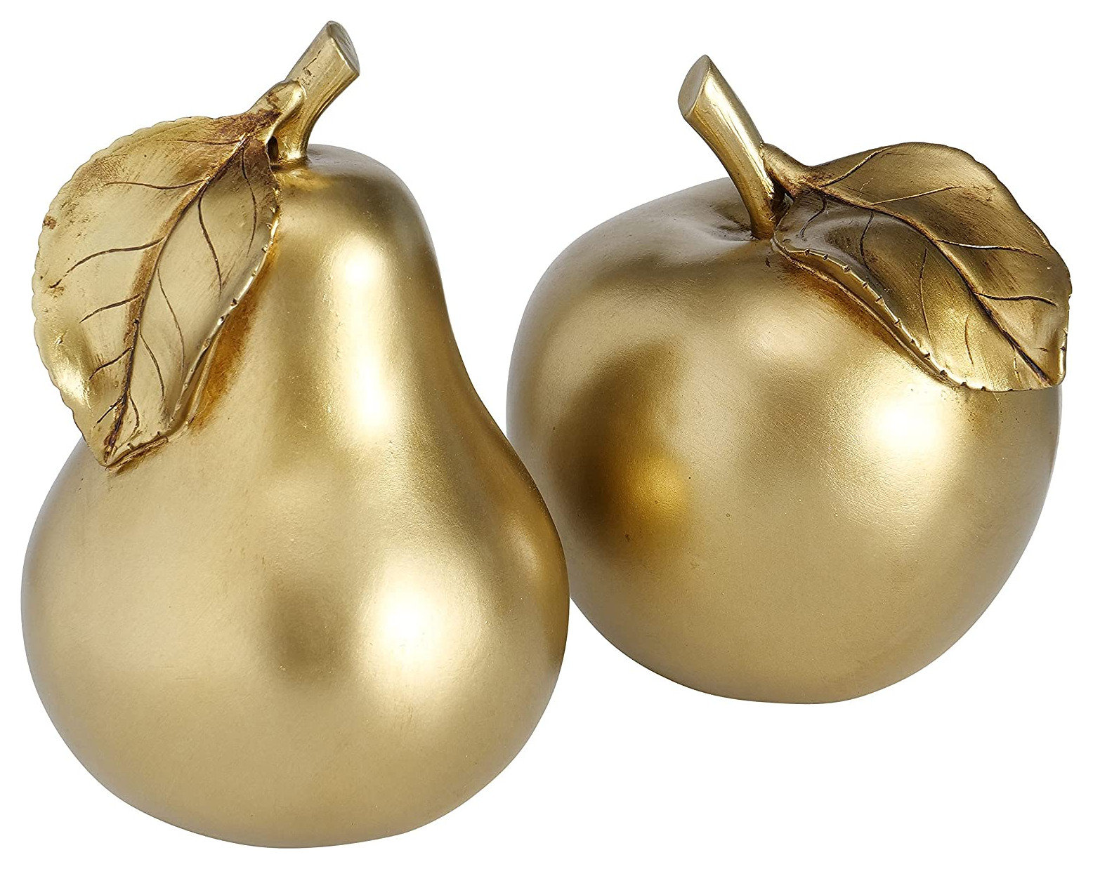 Metallic Gold Apple and Pear - Farmhouse - Decorative Objects And ...