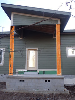 Modern Farmhouse Rustic Front Porch Posts Design Question?