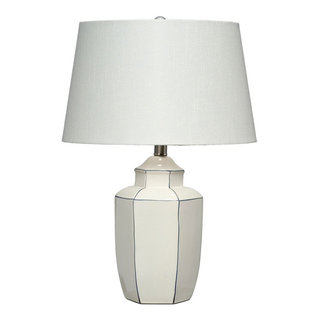 Classic Blue White Outline Table Lamp 23 in Traditional Ceramic ...