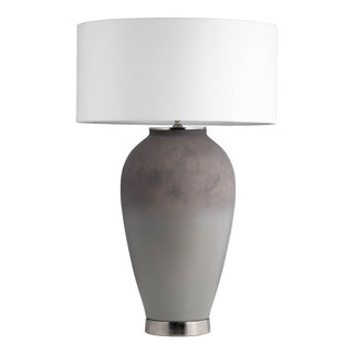 Glass, 28" Ginger Table Lamp, Ivory/Beige, 18x18x28 inches ...