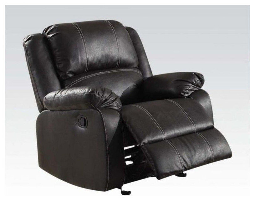 Zuriel Rocker Recliner, Brown PU - Contemporary - Recliner Chairs - by ...