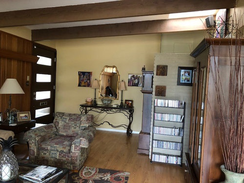 painting wood paneling in a MCM home